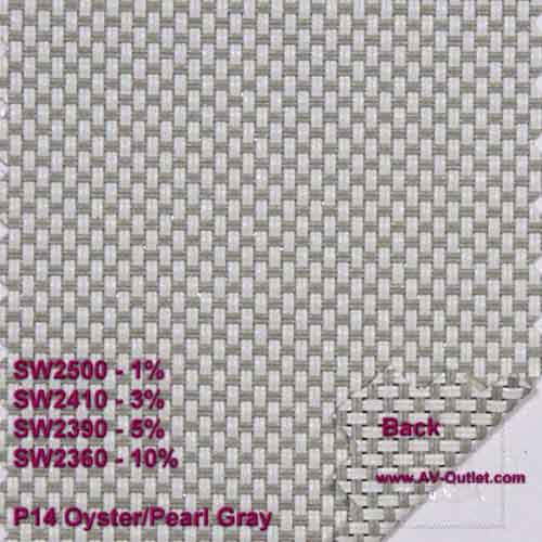 Phifer Sheerweave 2390-P14 Oyster/Pearl Gray 5% Material Swatch