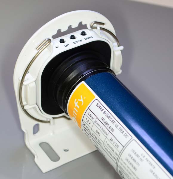 ZMC RS-911 Somfy 50 Series Sonesse ULTRA DC Motor Bracket, White