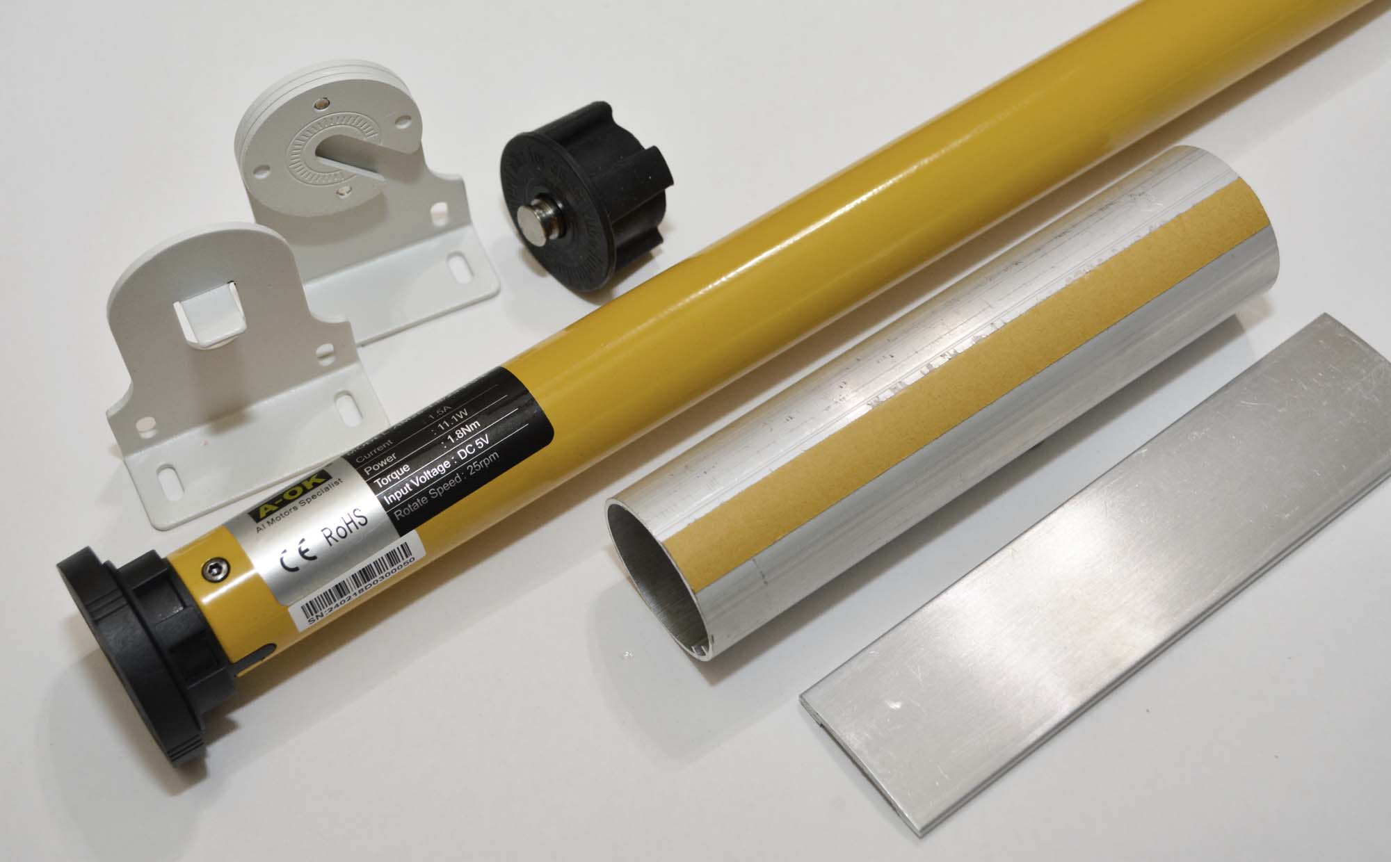 A-OK AM28 RF Li-ion Roller Shade Motor Kit w/1.5 inch x 106 Inch Tube