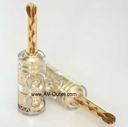 ViaBlue TS2 Banana Plug Speaker Connectors, 2 PAIRS