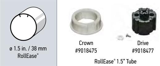 Somfy R28 Crown/Drive Adapter for 1.5 inch Tubes: 9018475-9018477