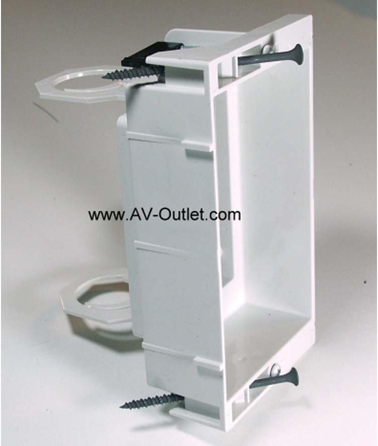 Arlington LVU1W, Recessed 1 Gang Low Voltage Box, White